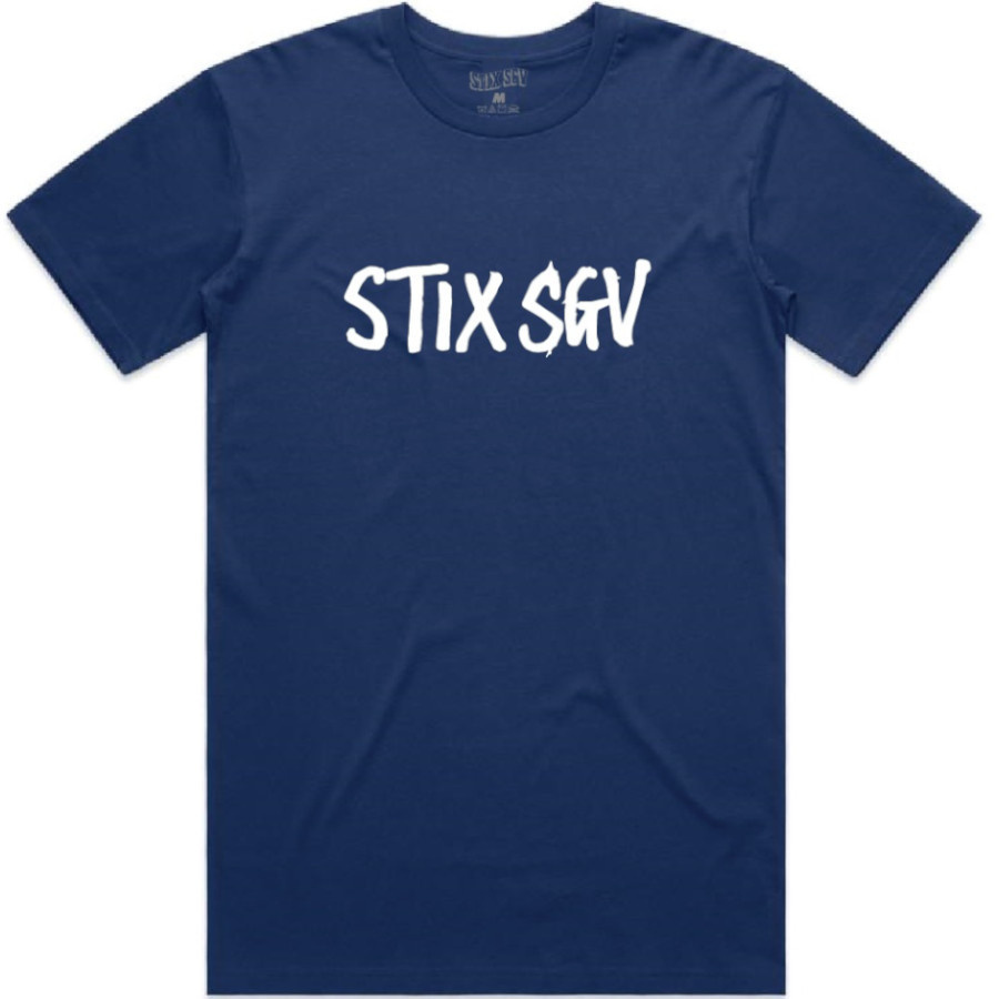 Stix SGV Tee Logo Fos Font Premium S/S (Cobalt/White) - Stix SGV