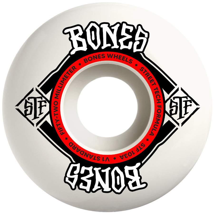 Bones Wheels STF Team V1 Standard White (52mm/103a) - Stix SGV