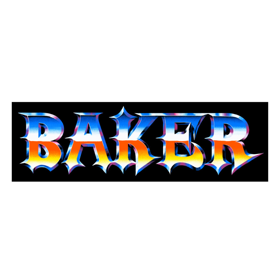 Baker Sticker FA 25 Baker Logo Metal - Stix SGV