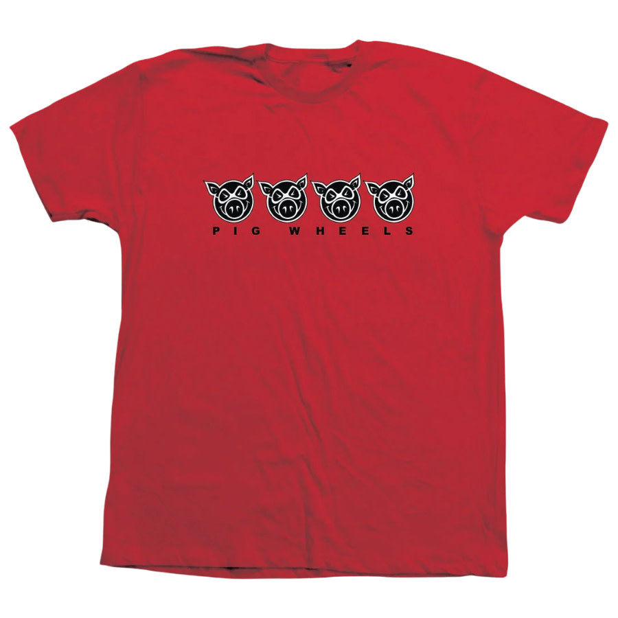 Pig Tee Multi Pig S/S (Red) - Stix SGV