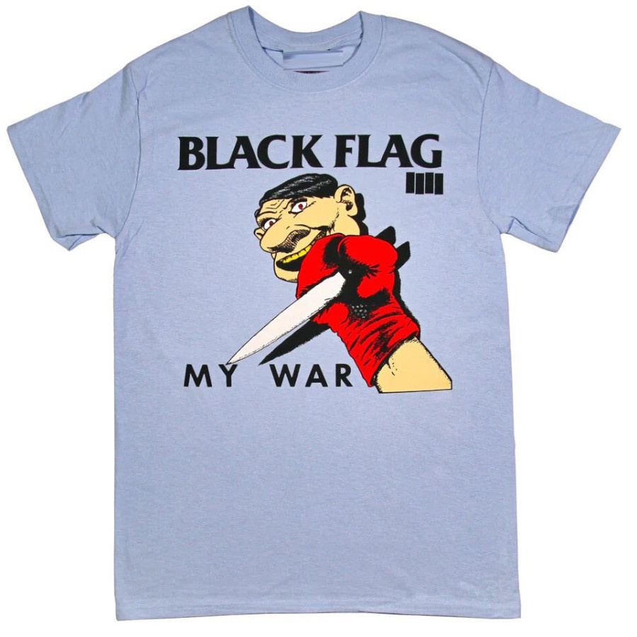 On Hollywood Tee Black Flag My War S/S (Light Blue) - Stix SGV