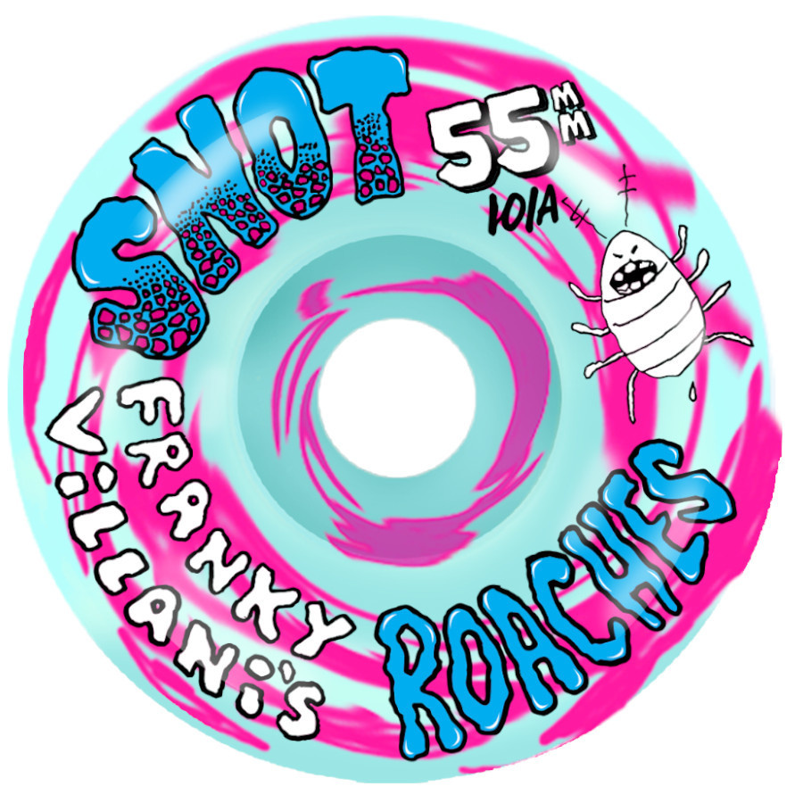 Snot Wheels Franky Villani Roaches Conical Blue Swirl (55mm/101a ...