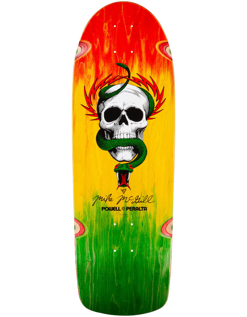 Powell Peralta Deck OG Mike McGill Skull And Snake 17 Rasta Fade (10.0 ...