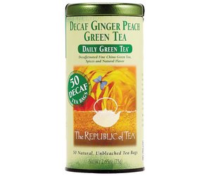 Republic of Tea Decaf Ginger Peach Green Tea 50s - British Isles