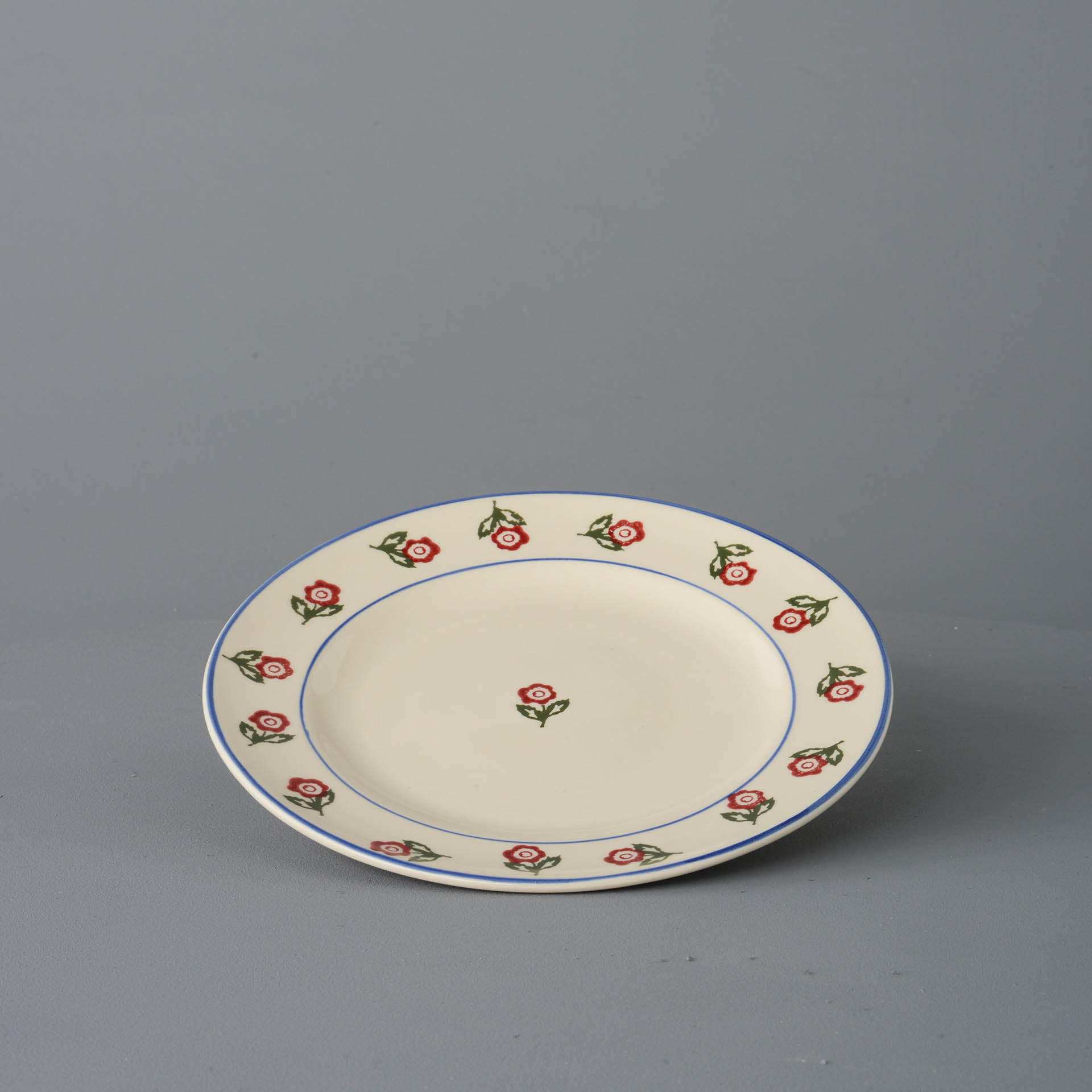 Brixton Pottery Rose Dessert Plate - British Isles