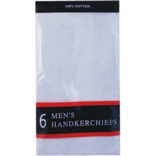 Samuel Lamont Men's 6 White Satin Border Handkerchiefs - British Isles