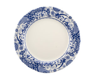 Spode Blue Italian Brocato Dinner Plate - British Isles