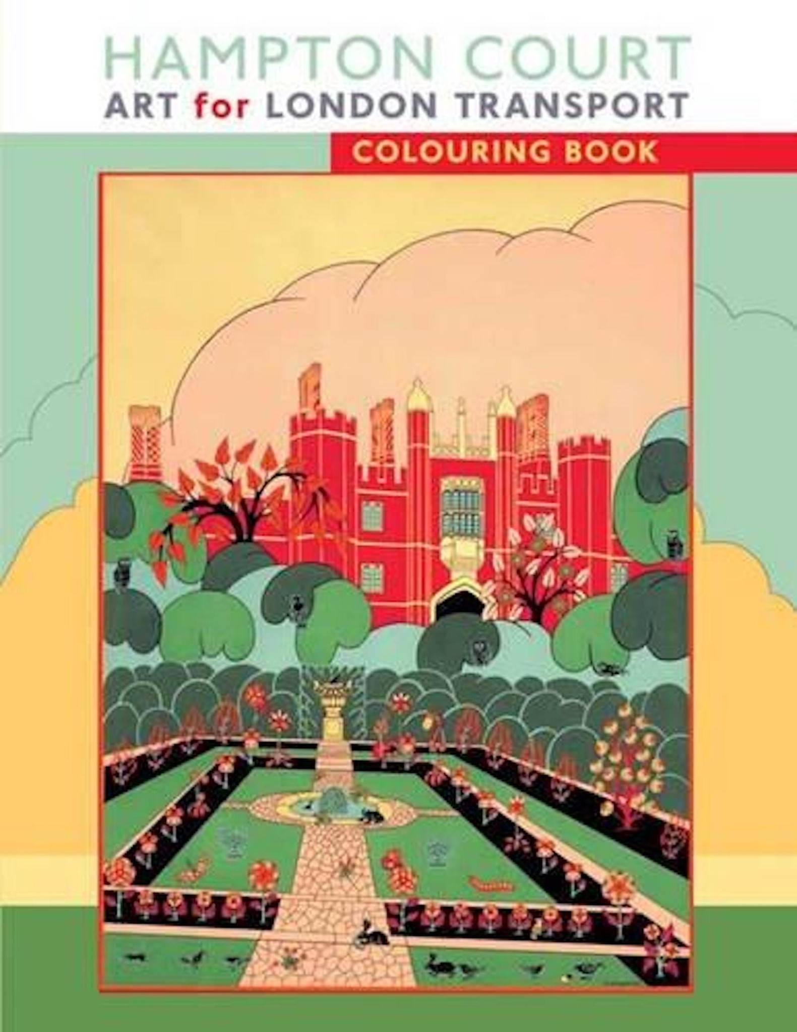 Hampton Court Art for London Transport Coloring Book - British Isles
