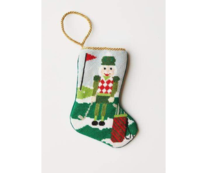 Christmas Birdie Golfing Nutcracker Stocking - British Isles