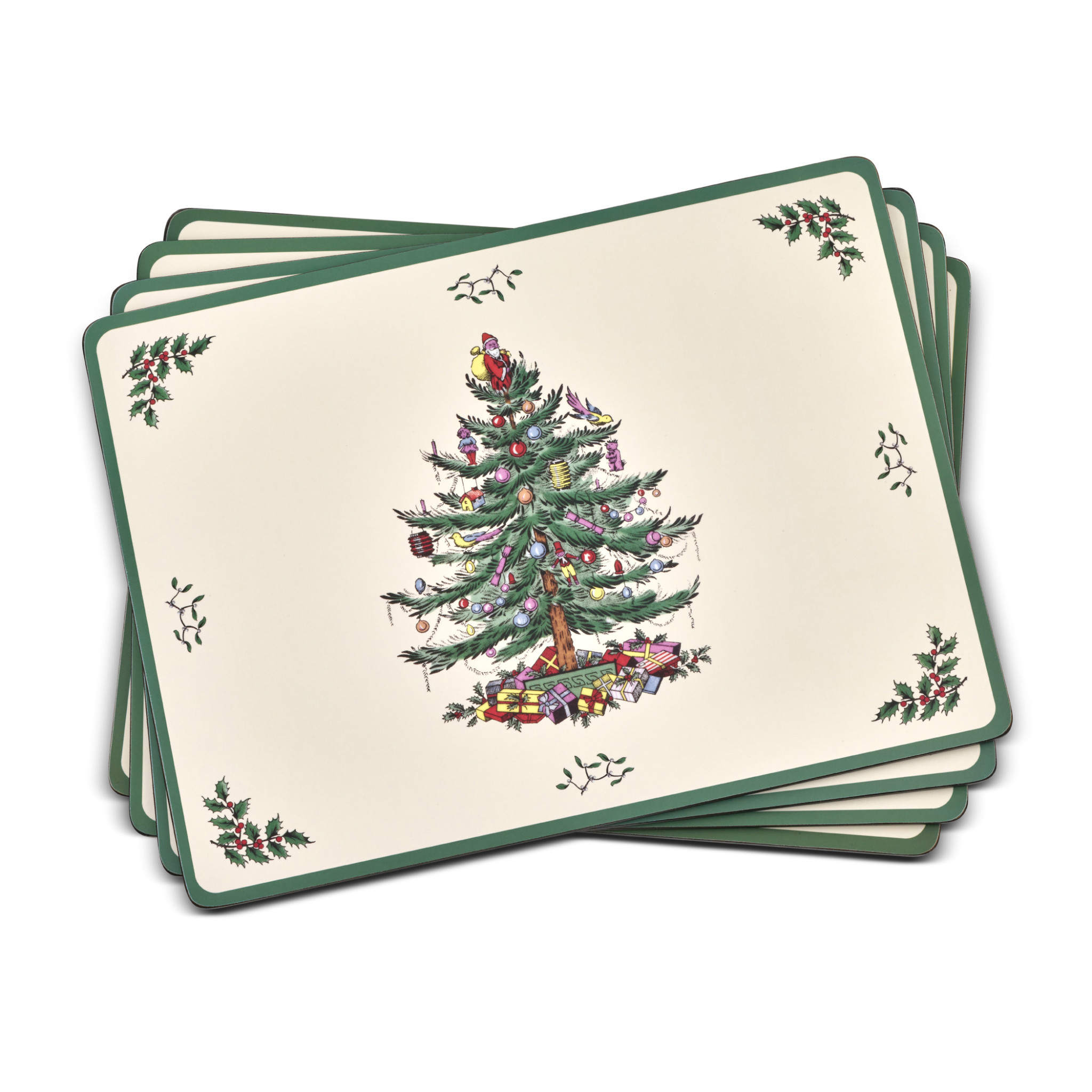 Pimpernel Spode Christmas Tree Placemats Set of 4 - British Isles