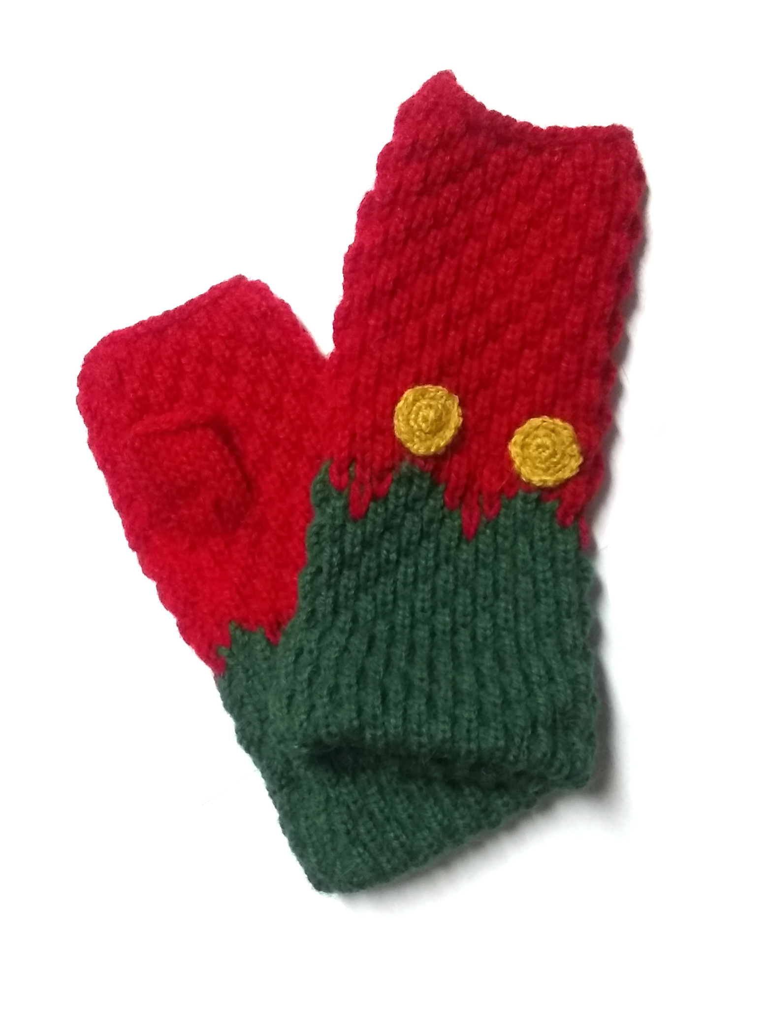 Peruvian Elf Cut-Off Mittens - British Isles