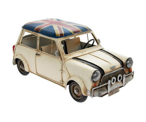 Vintage Transport Cream Mini Cooper Model - British Isles