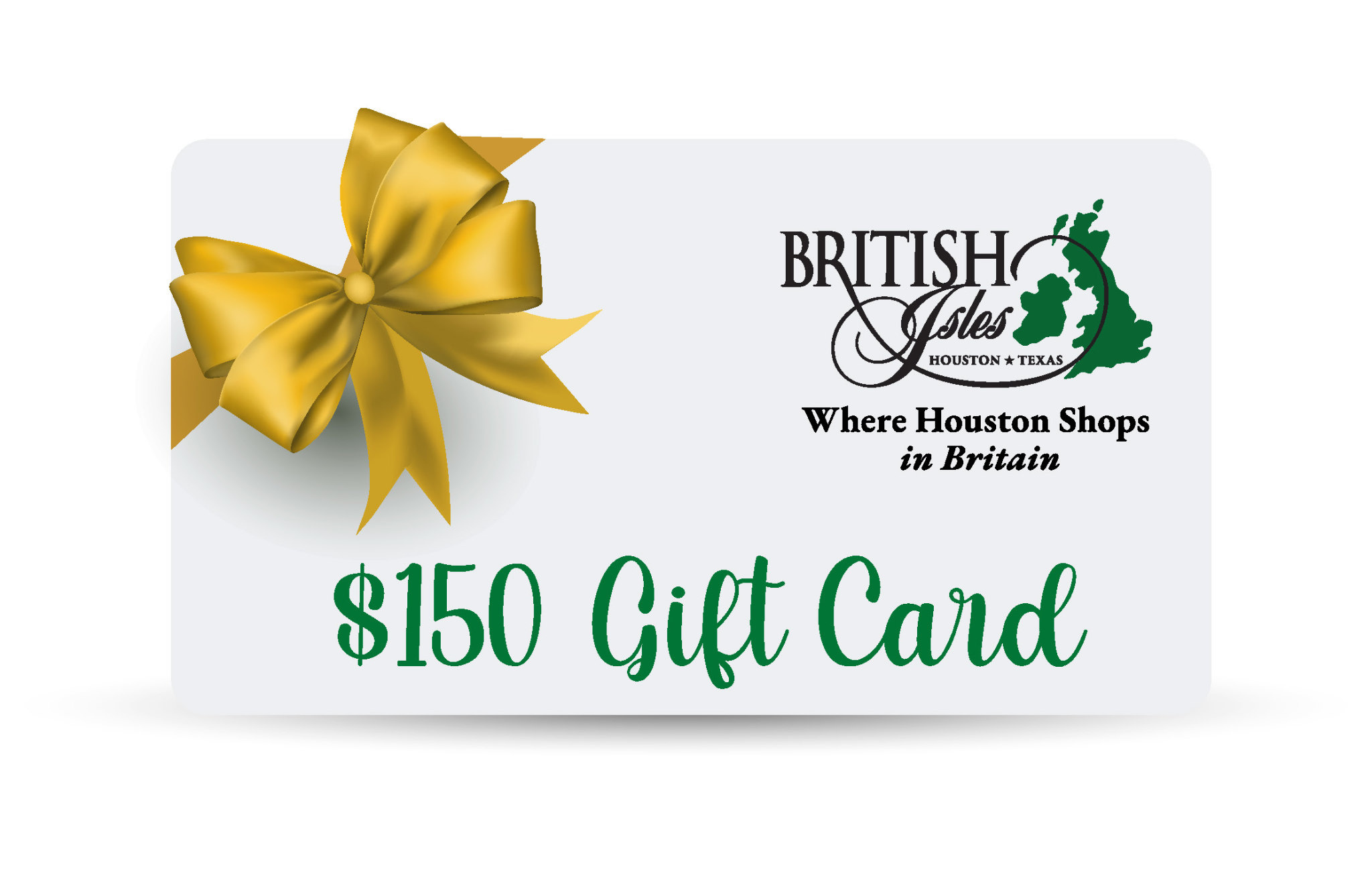 British Isles $150 Gift Card Certificate - British Isles