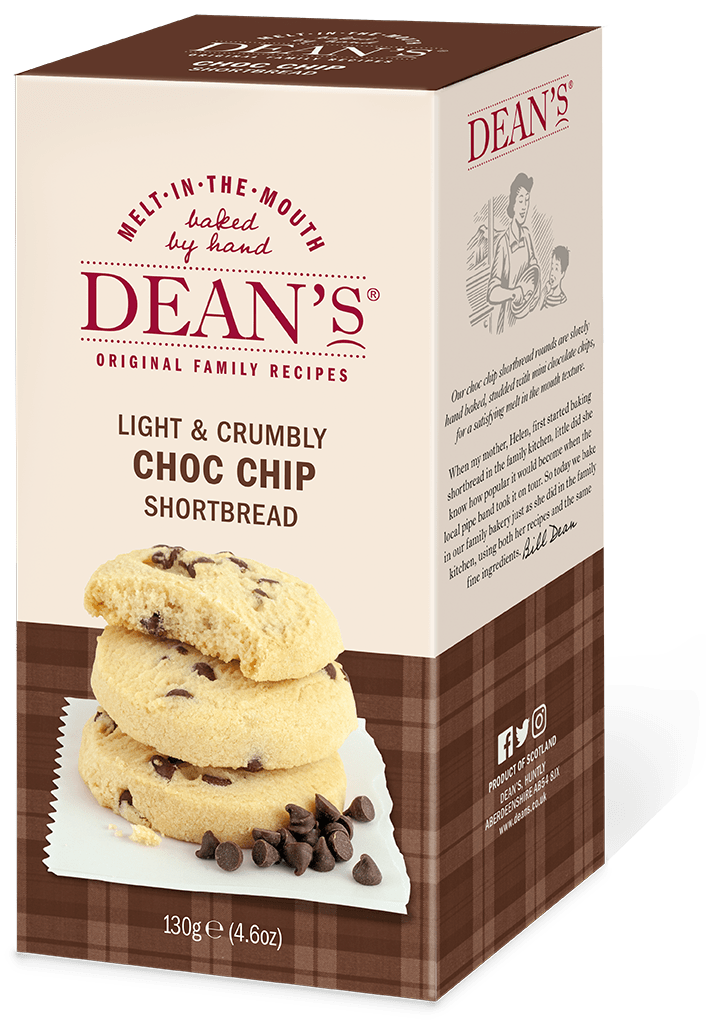 Dean's Belgian Chocolate Chip Shortbread Rounds (130g) - British Isles