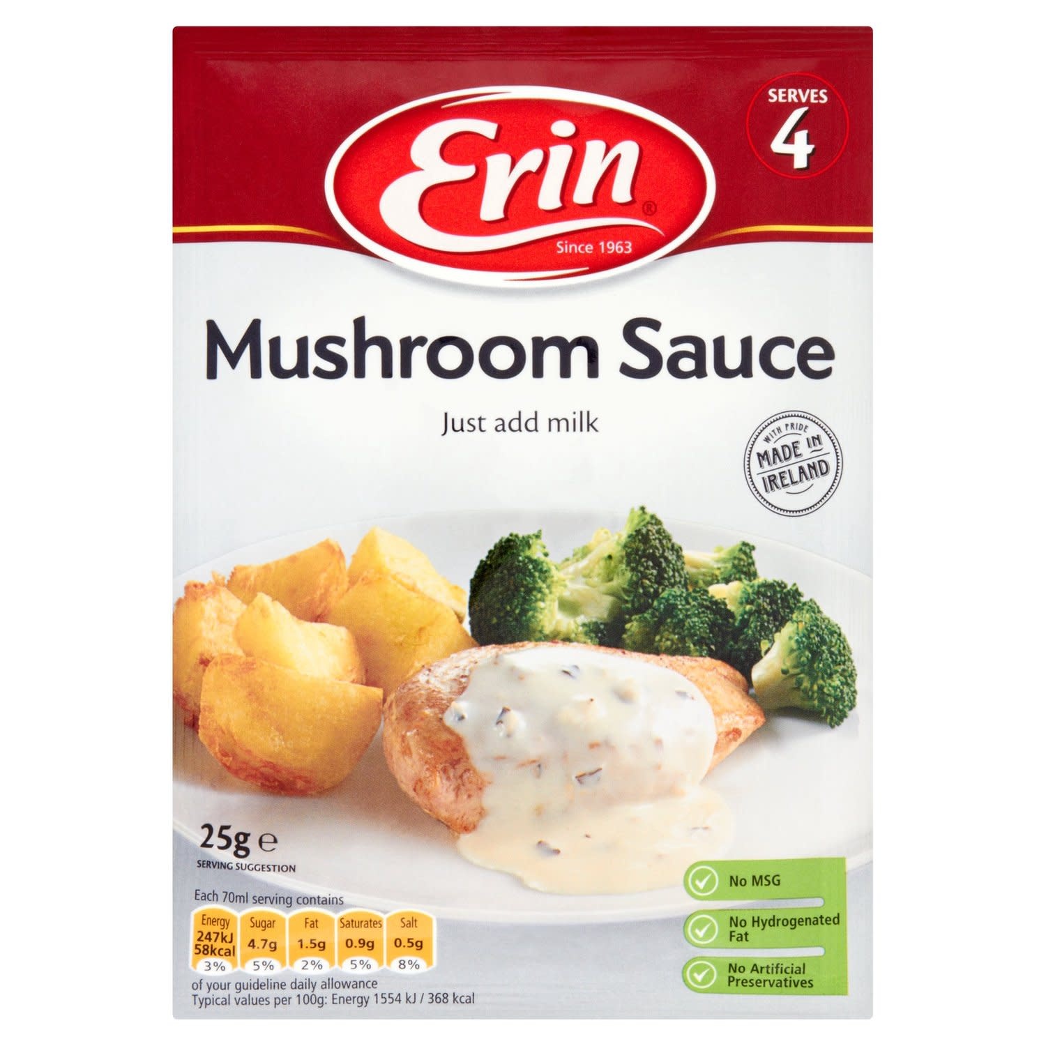 Erin Mushroom Sauce Mix Packet - British Isles