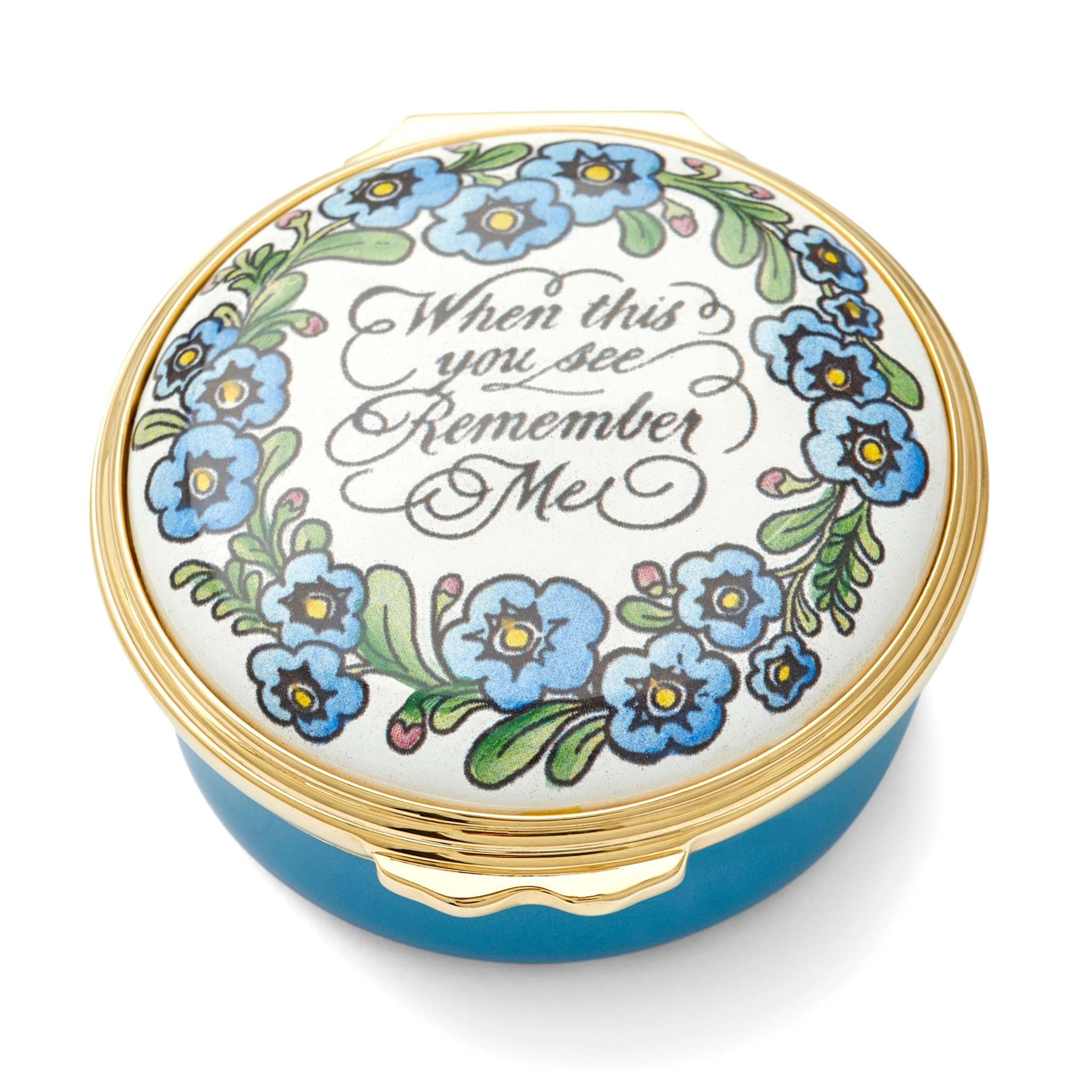 Halcyon Days "When This You See, Remember Me" Enamel Box - British Isles
