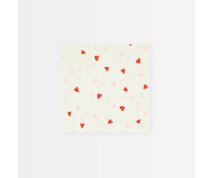 Meri Meri Heart Pattern Small Paper Napkins - British Isles
