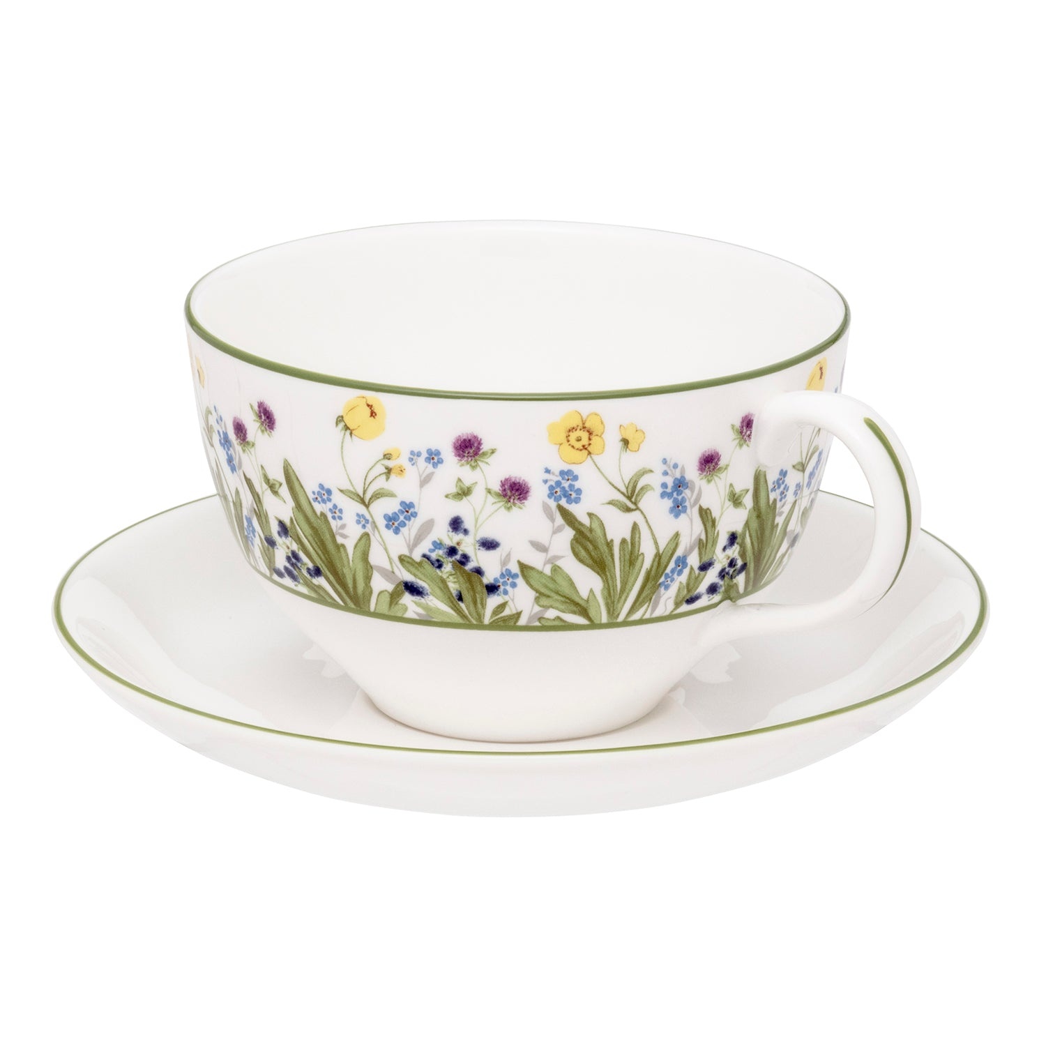 Halycon Days Highgrove Wildflower Breakfast Cup & Saucer - British Isles