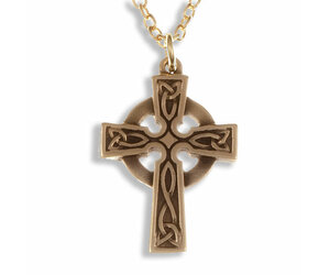 St. Justin St. Petroc Cross Bronze Pendant Necklace - British Isles