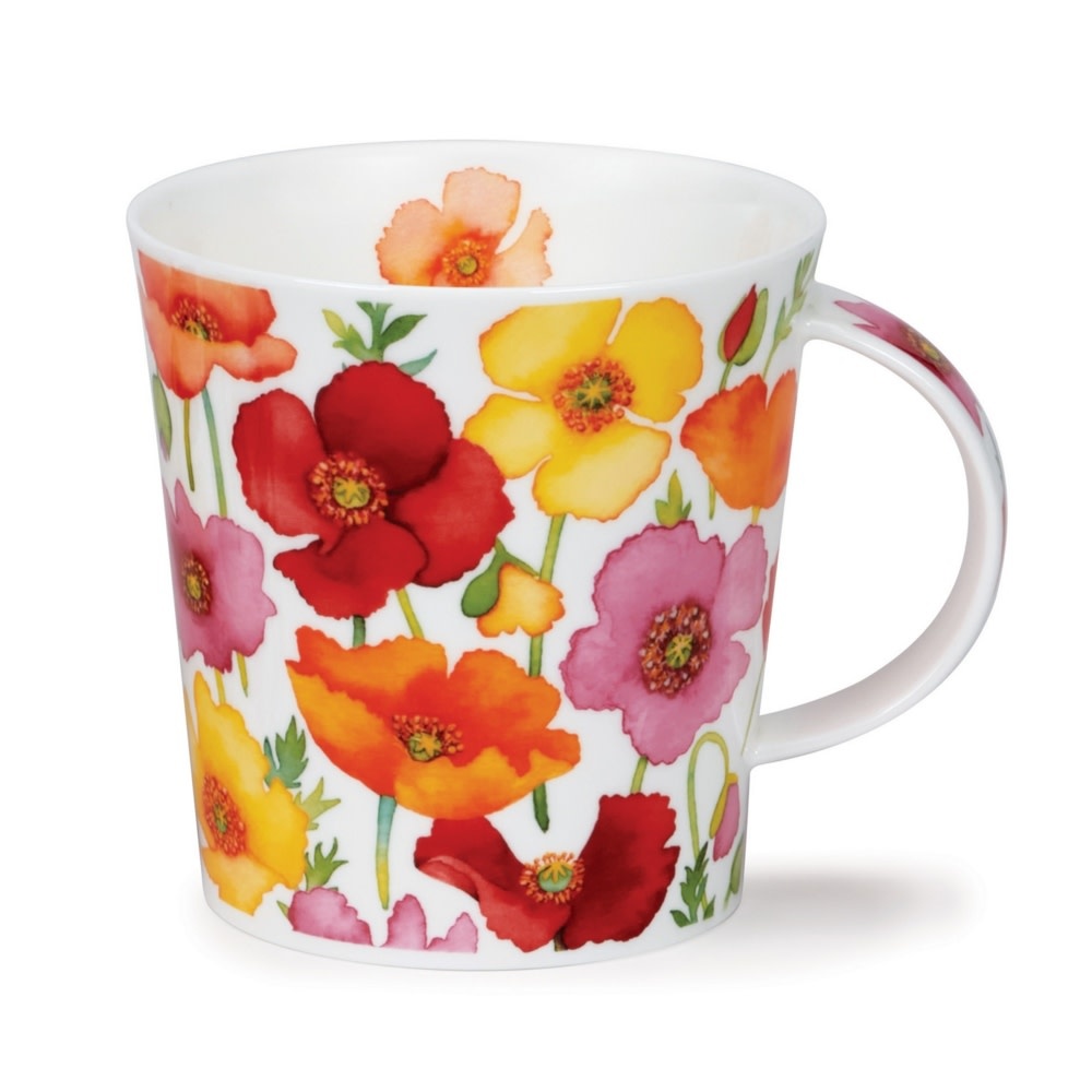 Dunoon Lomond Floral Fiesta Poppy Mug - British Isles