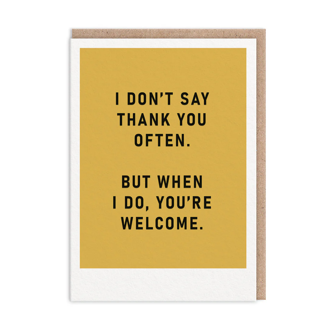 Ohh Deer You're Welcome Thank You Card - British Isles