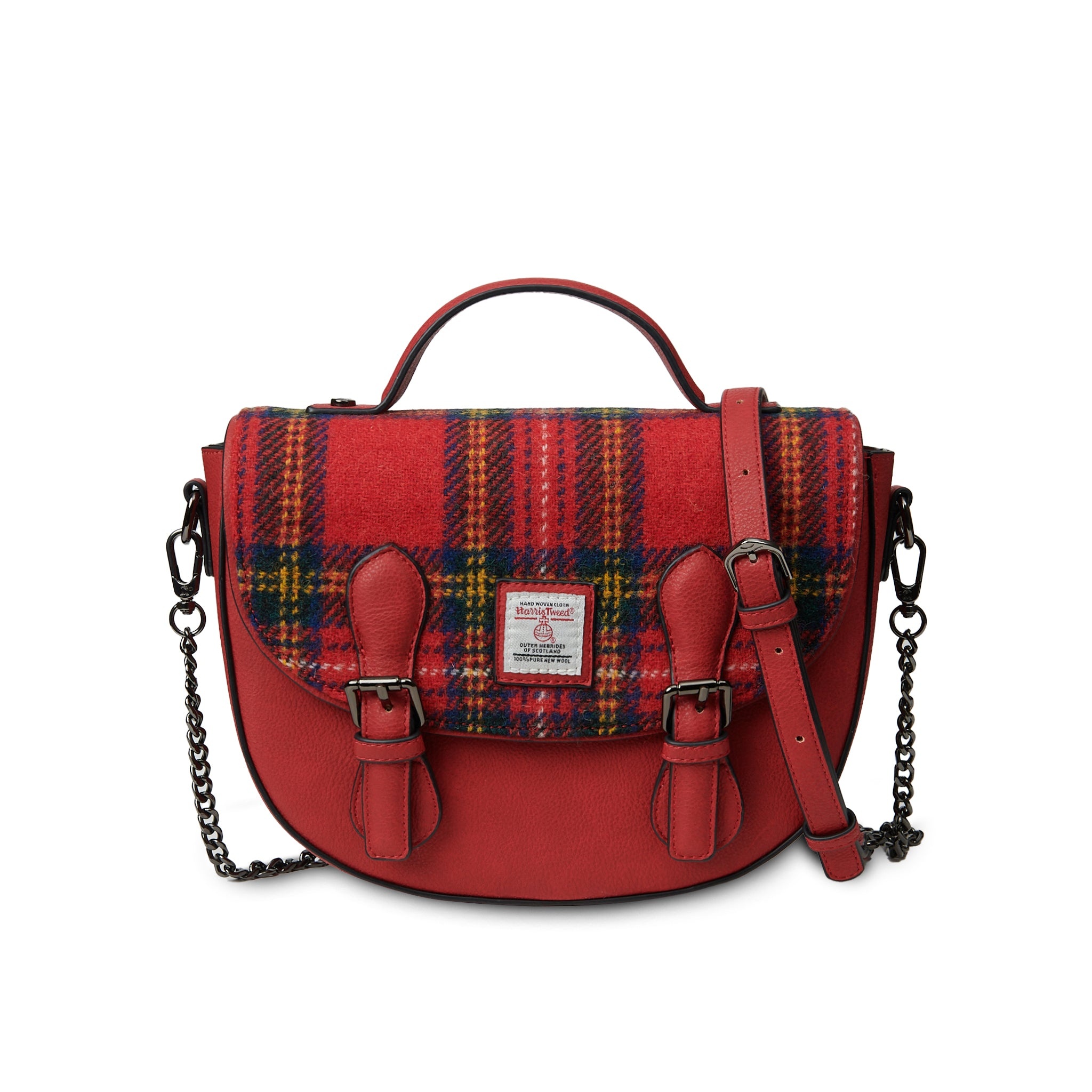 Islander UK Harris Tweed Royal Stewart Mini Cobble Satchel - British Isles