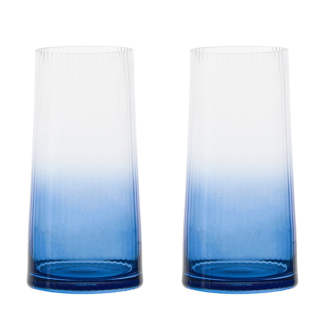 Anton Studio Designs Empire Blue Hiball Tumblers Set of 2 - British Isles
