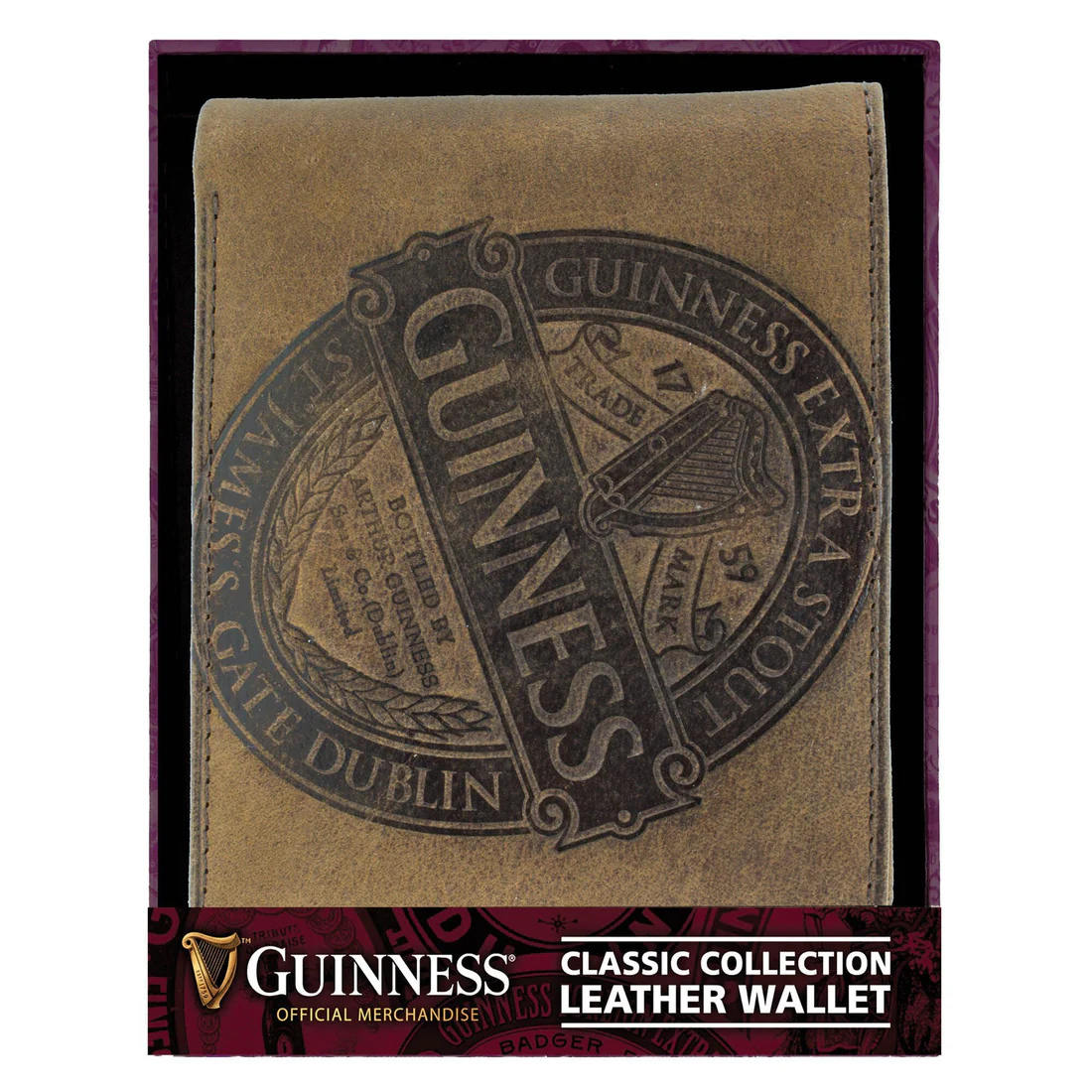 Guinness Classic Brown Leather Wallet - British Isles