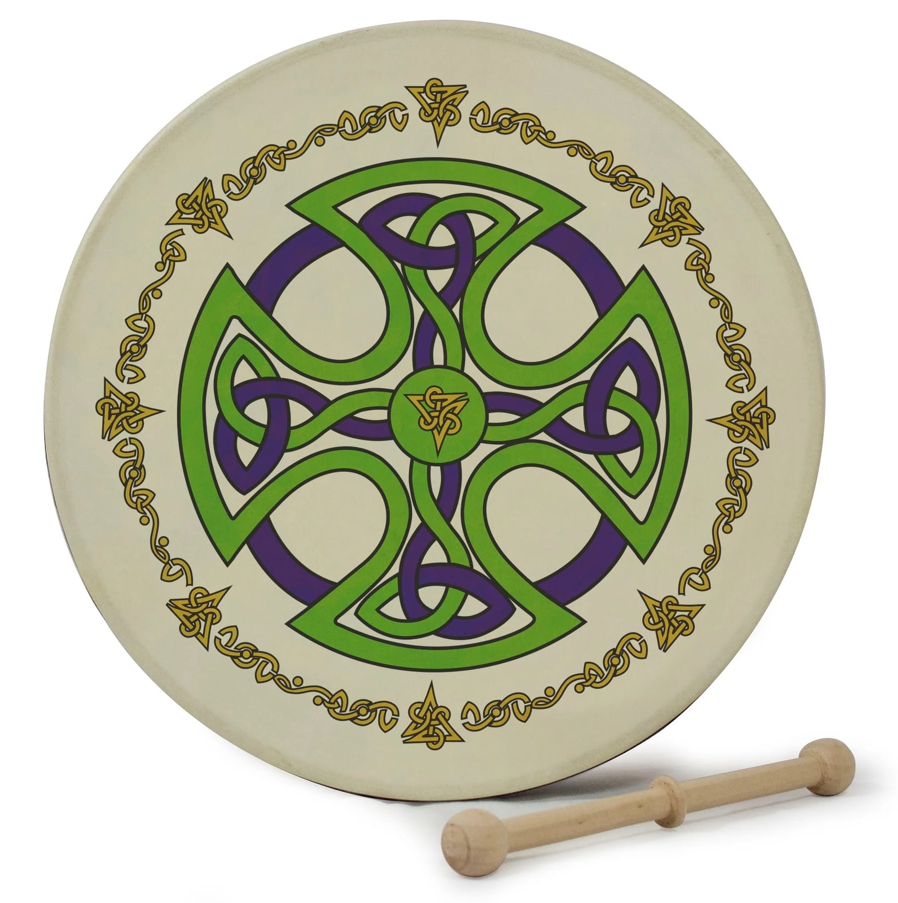 Waltons 12'' Brosna Cross Design Bodhran - British Isles