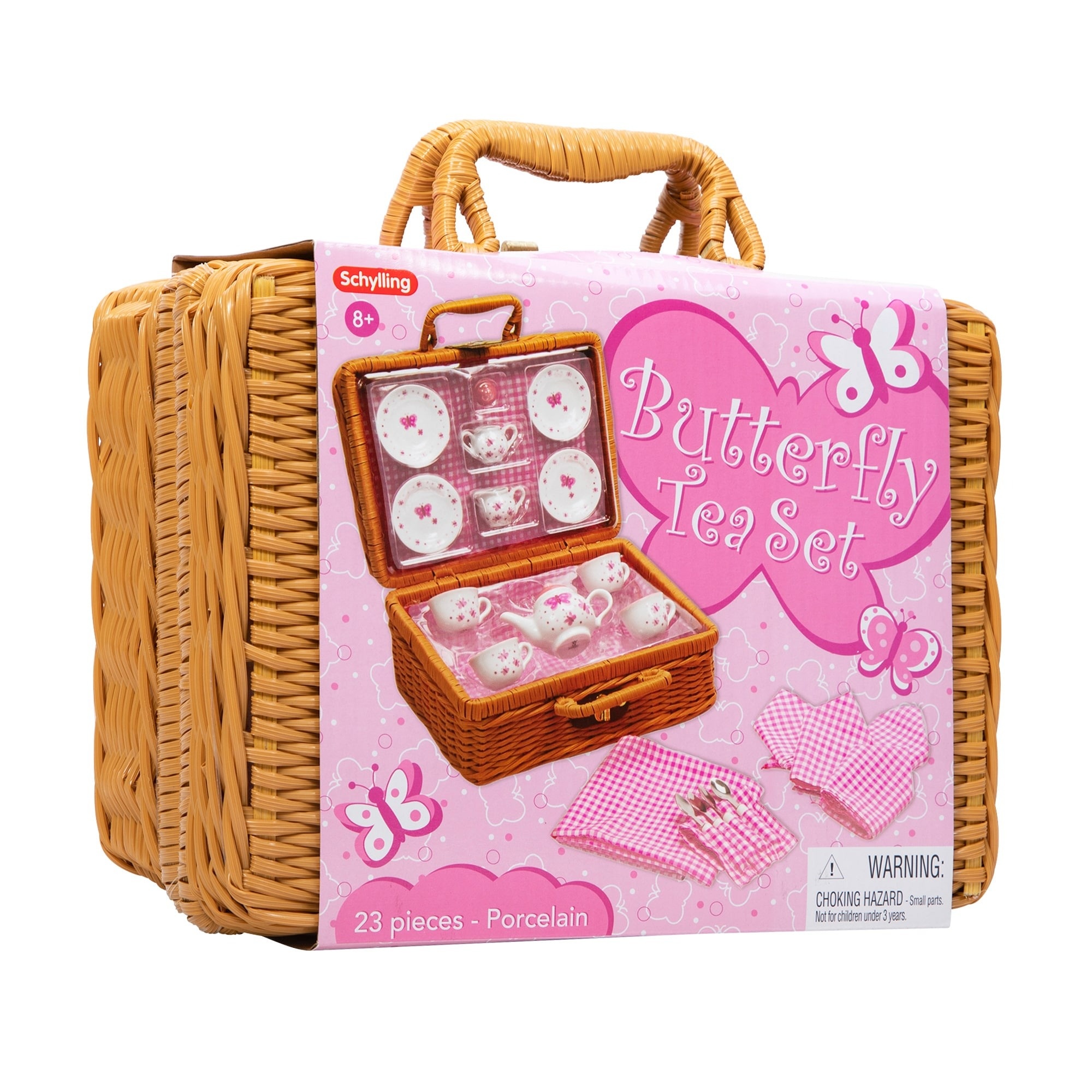 Schylling Toys Butterfly Tea Set Basket - British Isles