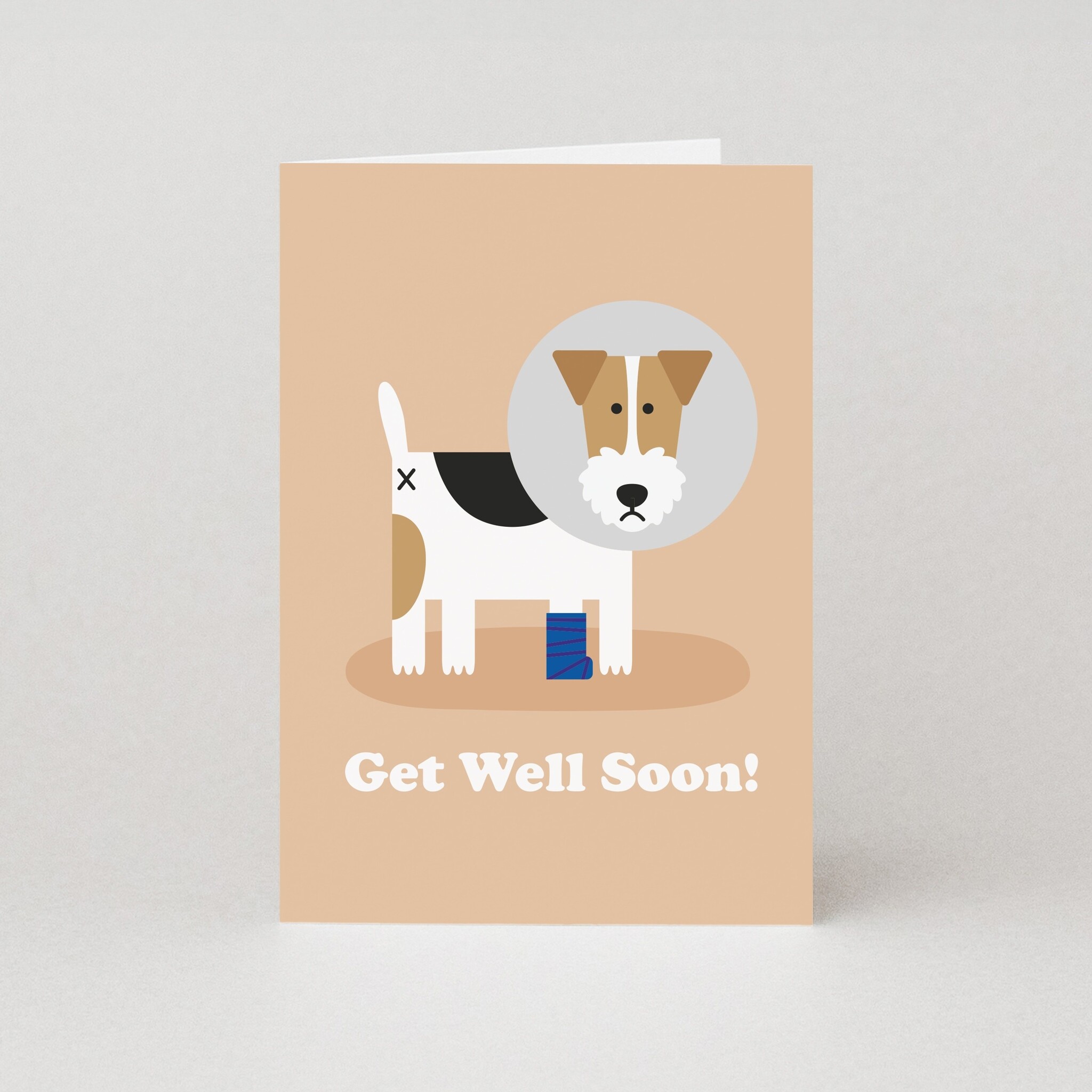 Nelson Line Get Well Soon Dog Card - British Isles