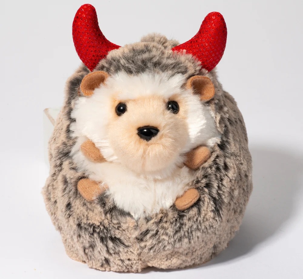 Douglas Toys Spunky Hedgehog with Devil Horns - British Isles