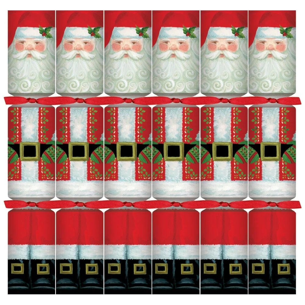 Caspari Santa Claus Celebration Crackers (Box of 6) - British Isles
