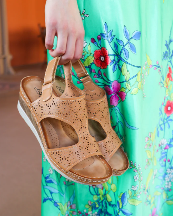 ATHENA TAN WEDGE - JACQ'Y JAYE'S BOUTIQUE & ESPRESSO BAR