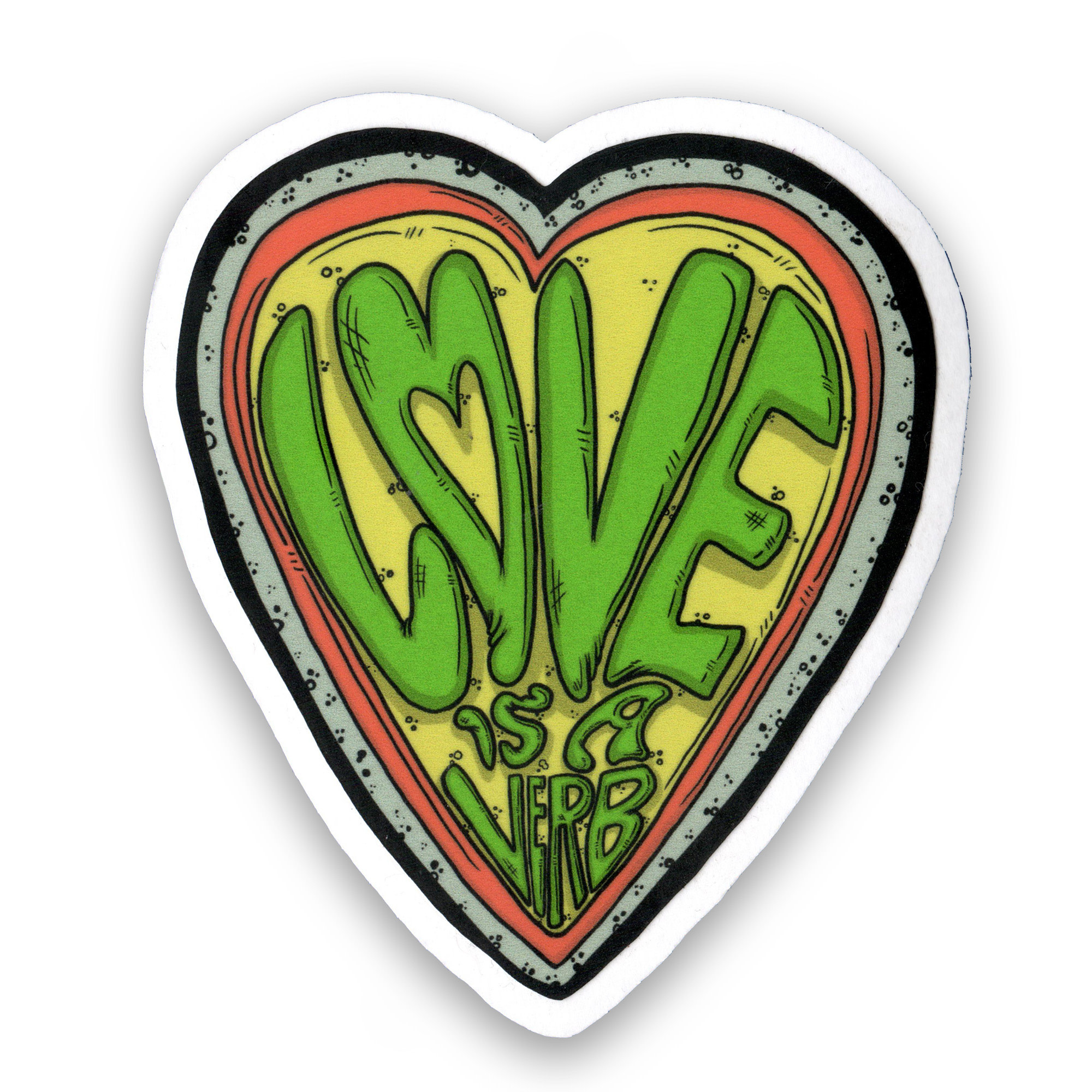 Vincent Gordon Sticker: Love is a Verb - Purple Haze