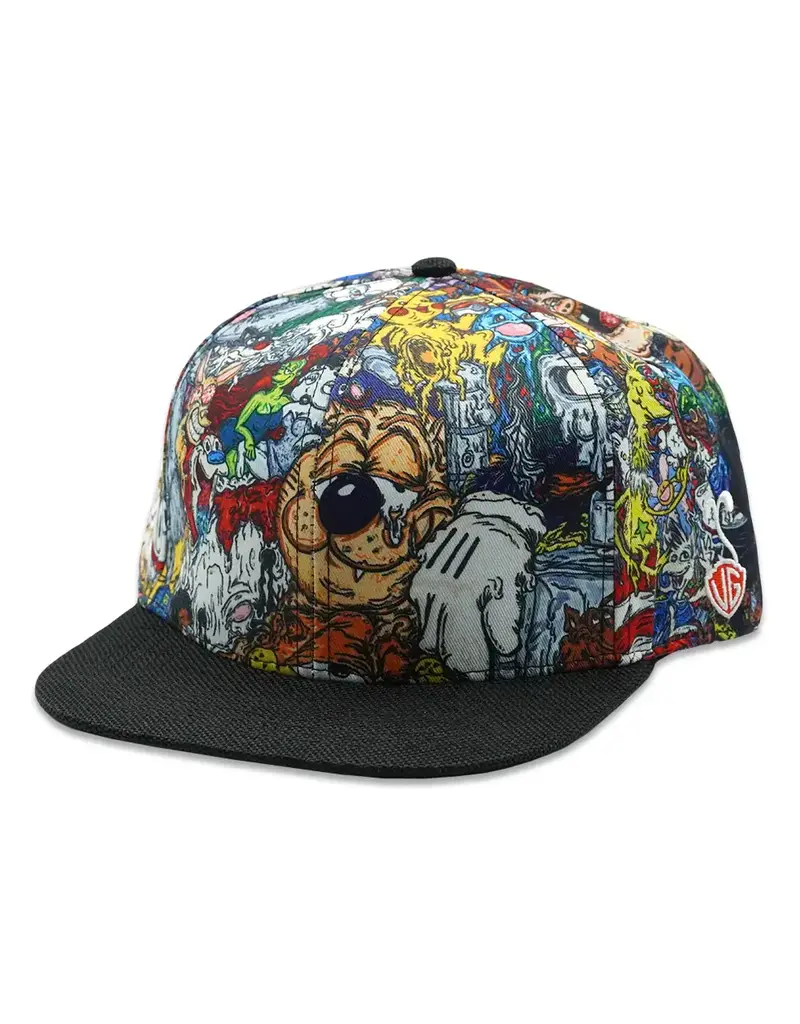 GR Snapback Hat S/M: Vincent Gordon Cartoon Gumbo Grassroots - Purple Haze