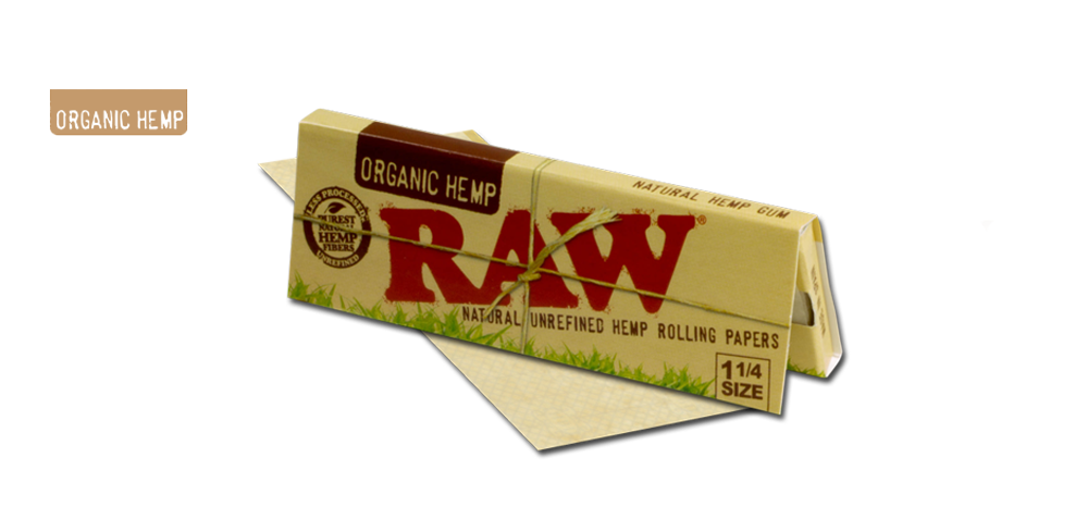 Raw Papers RAWORG125: RAW 1 1/4 ORGANIC ROLLING PAPERS - Purple Haze