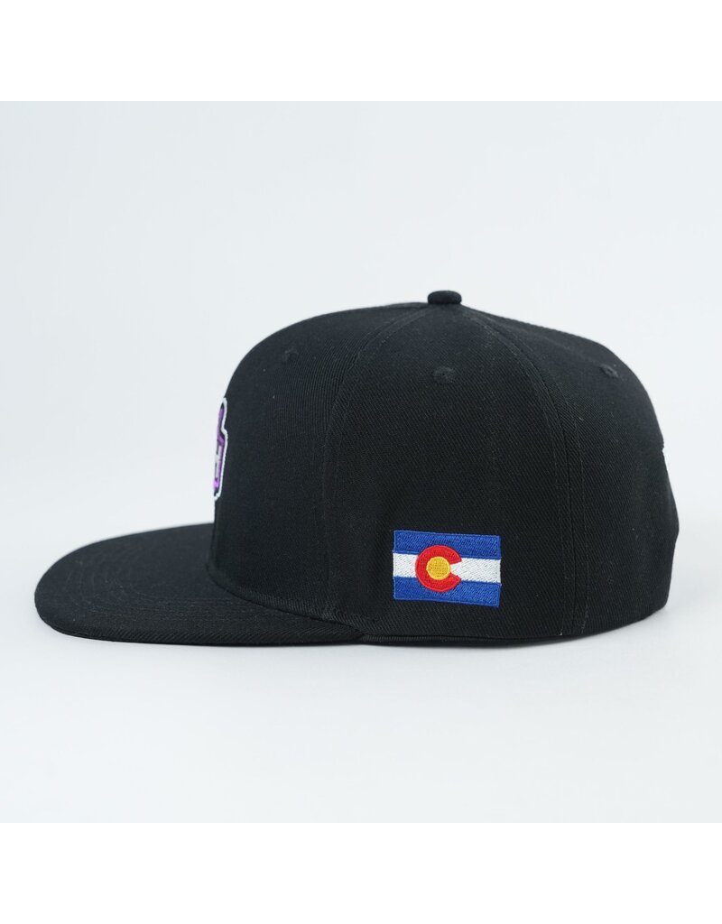 PH Flat Brim Hat - Black - Purple Haze