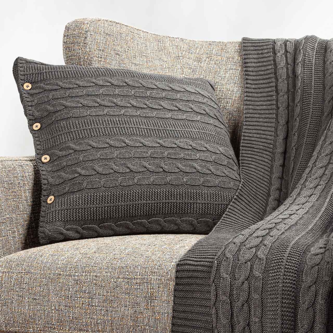 Organic Cotton, Cable Knit Pillow - Trade Roots