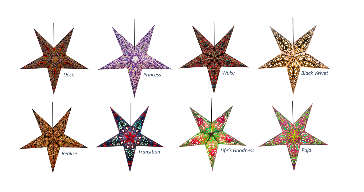 Om Paper Star Lantern - India - Trade Roots