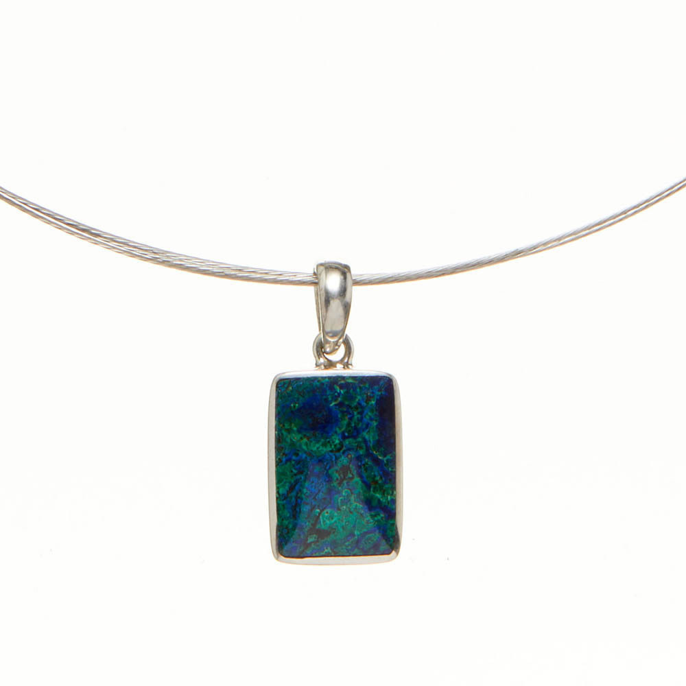 Peruvian Azurite Pendant Necklace, Peru - Trade Roots