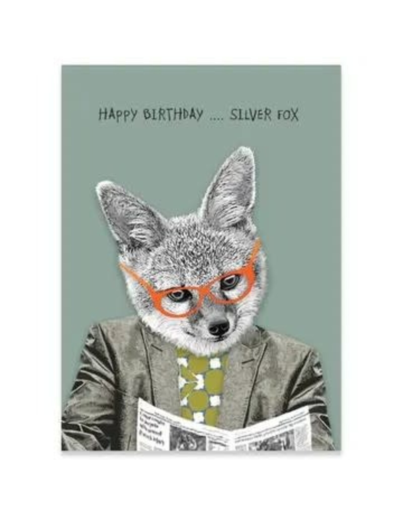 Silver Fox Birthday Card - Trade Roots