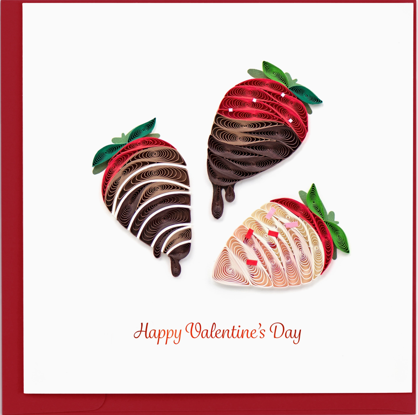 Chocolate Covered Strawberries Quilling Card, Vietnam - Trade Roots