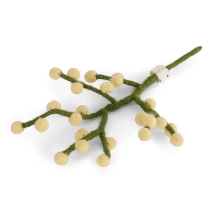Mini Branch with Dusty Light Yellow Berries, Nepal - Trade Roots