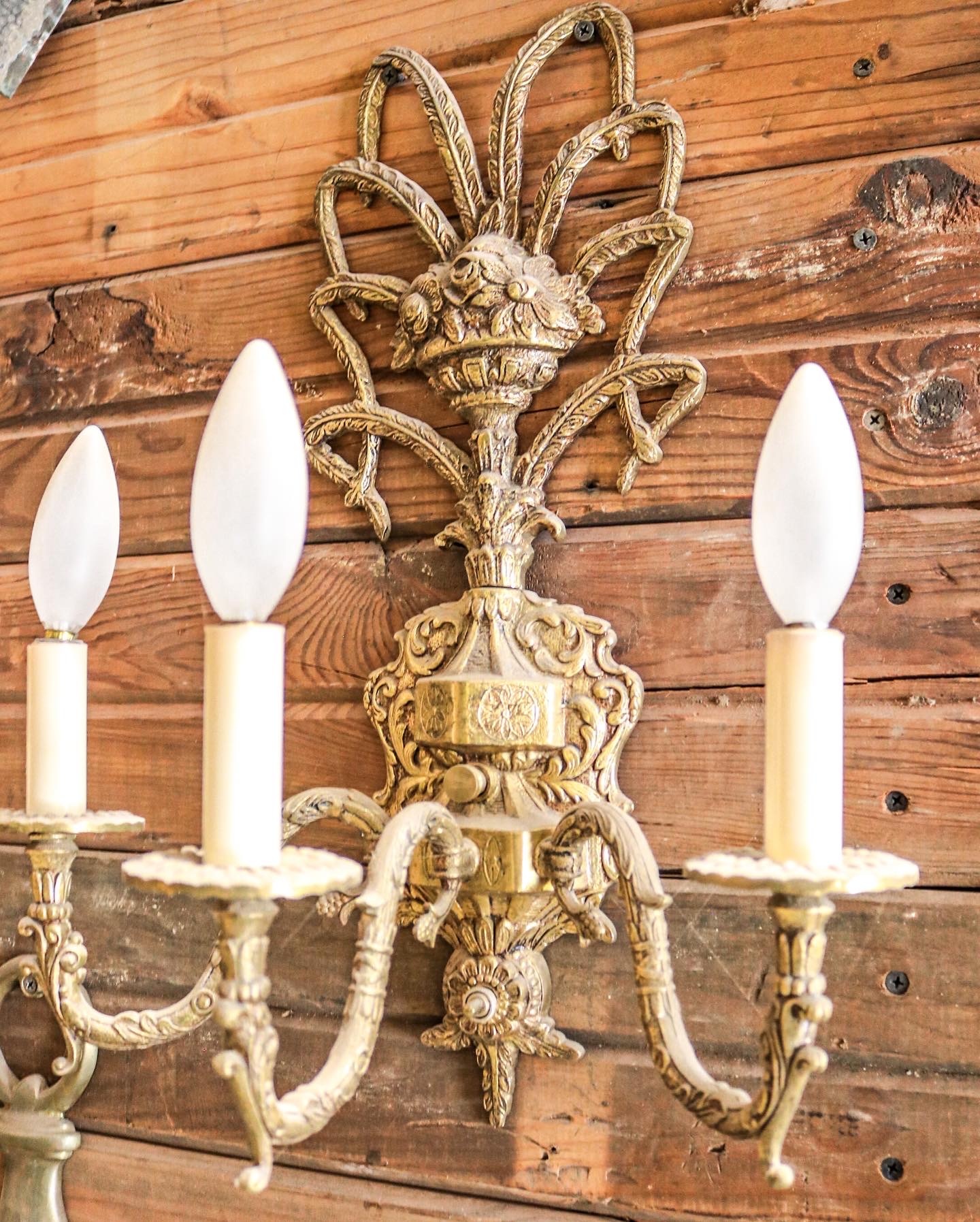 Brass 2 Bulb Wall Sconce - Dead People's Stuff "Architectural Antiques ...