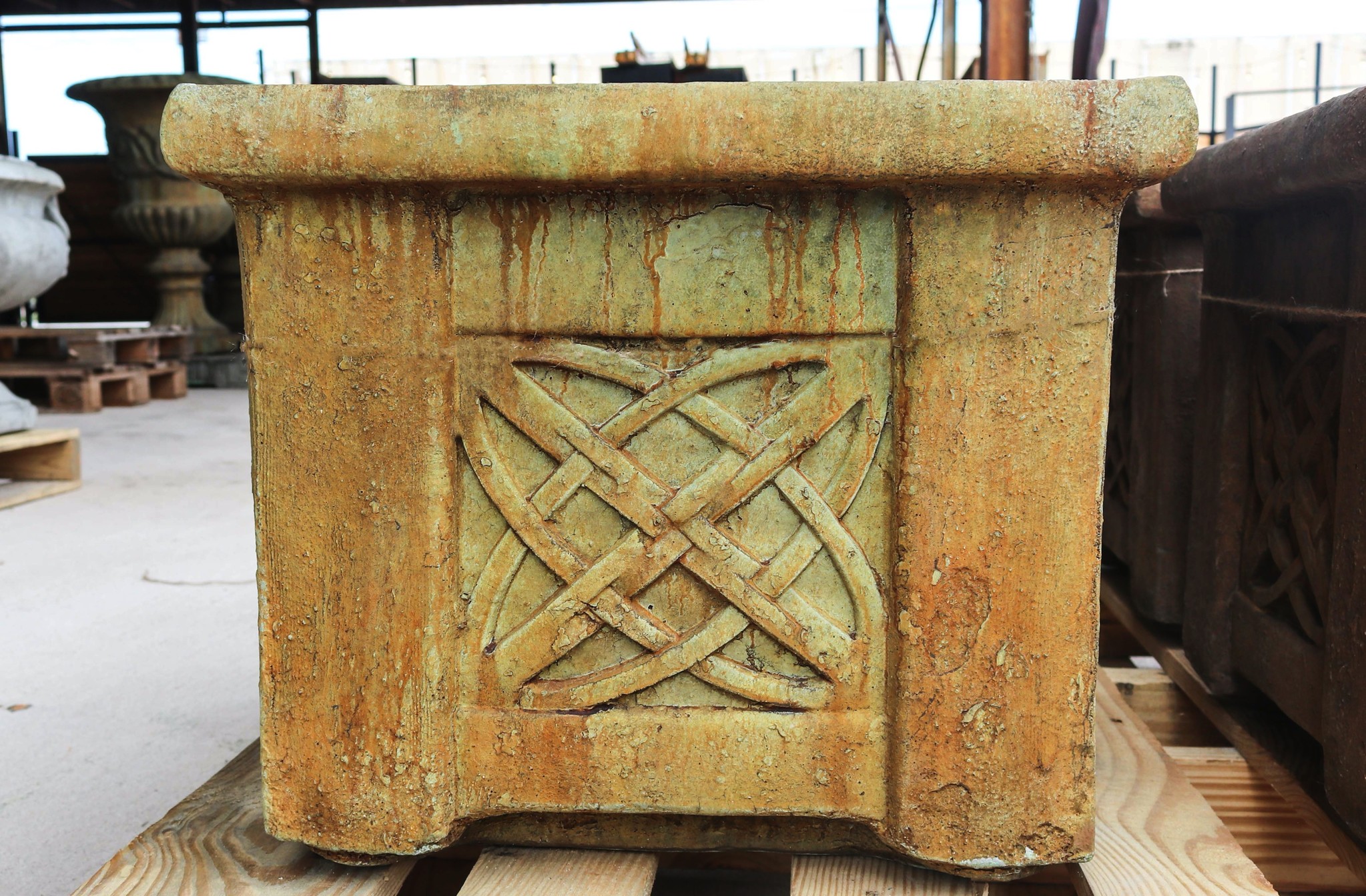 Ancient Aged Square Armilliary Planter - Dead People's Stuff ...