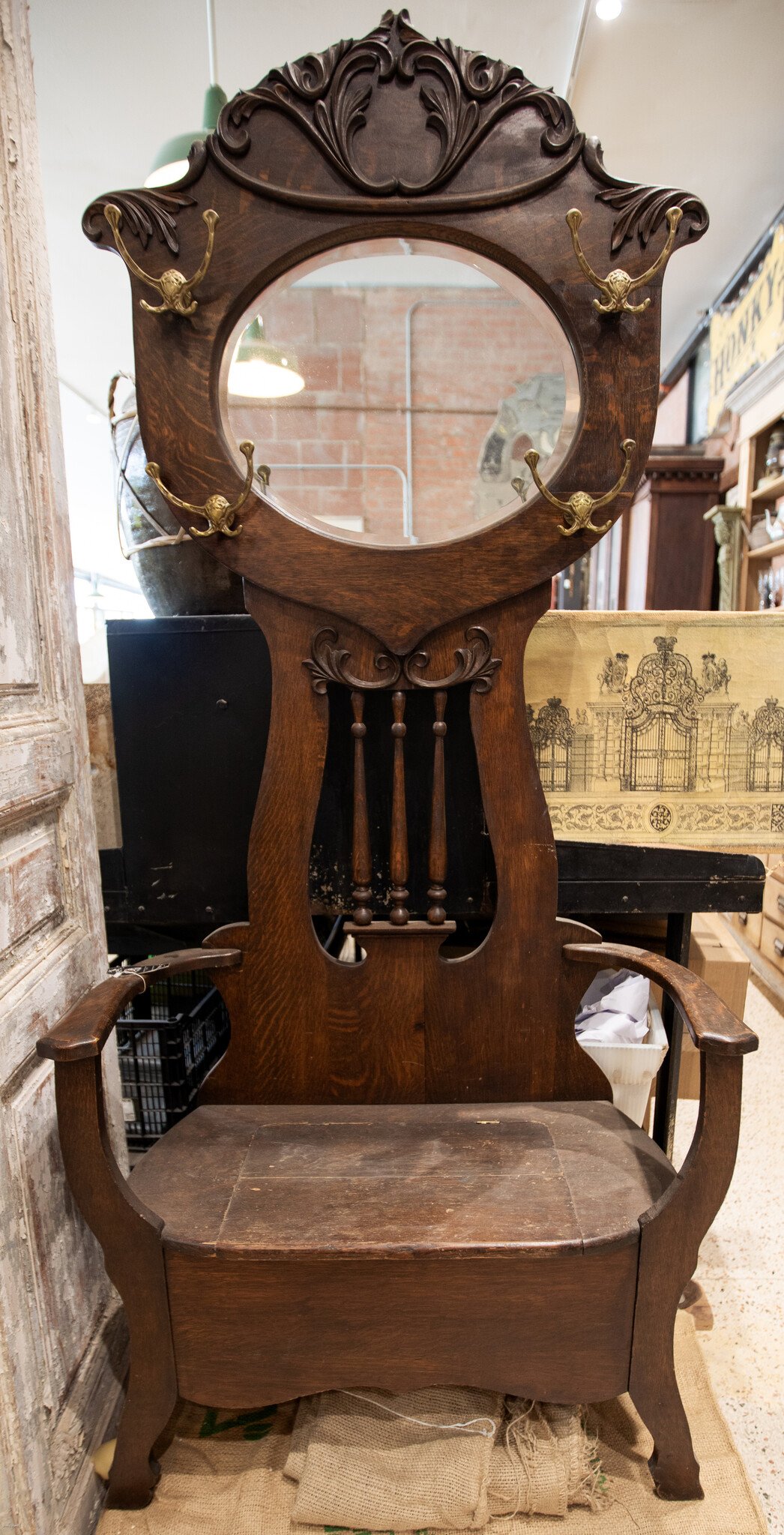 Hall Tree with Mirror - Dead People's Stuff "Architectural Antiques ...