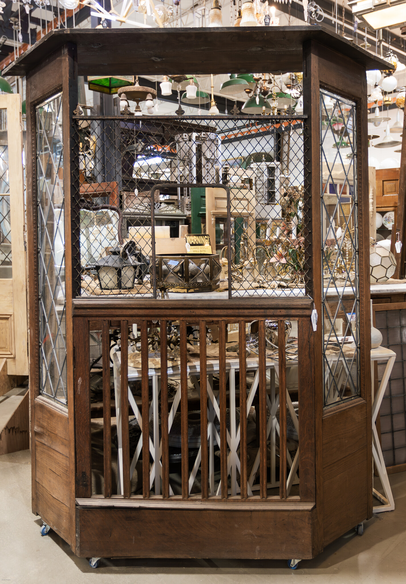 Ticket Booth with Two Diamond Cut Glass and Metal Window - Dead People ...
