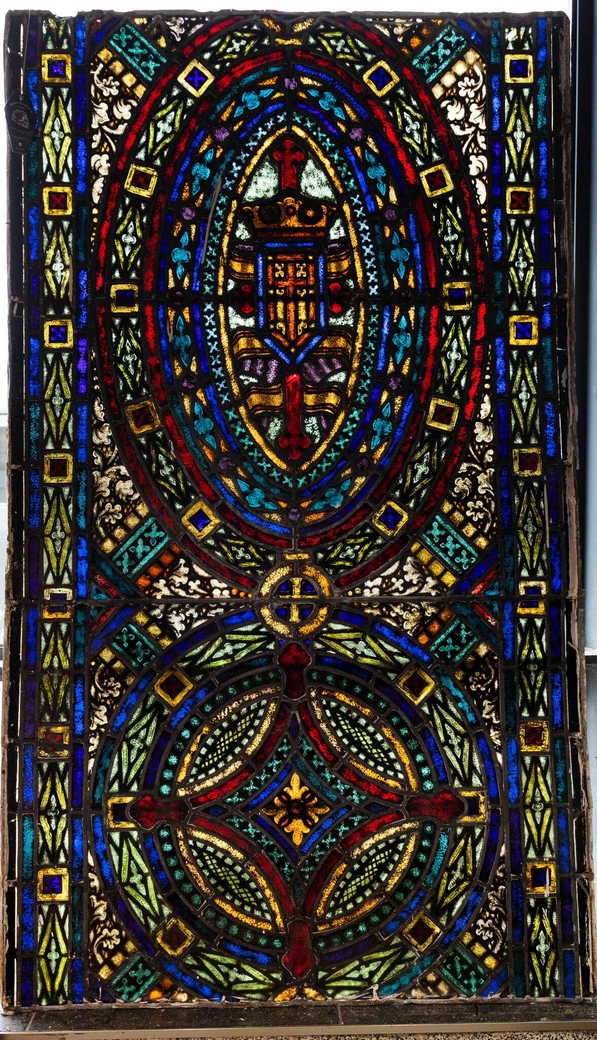 1800's German Shield + Cross Glass - Dead People's Stuff "Architectural ...