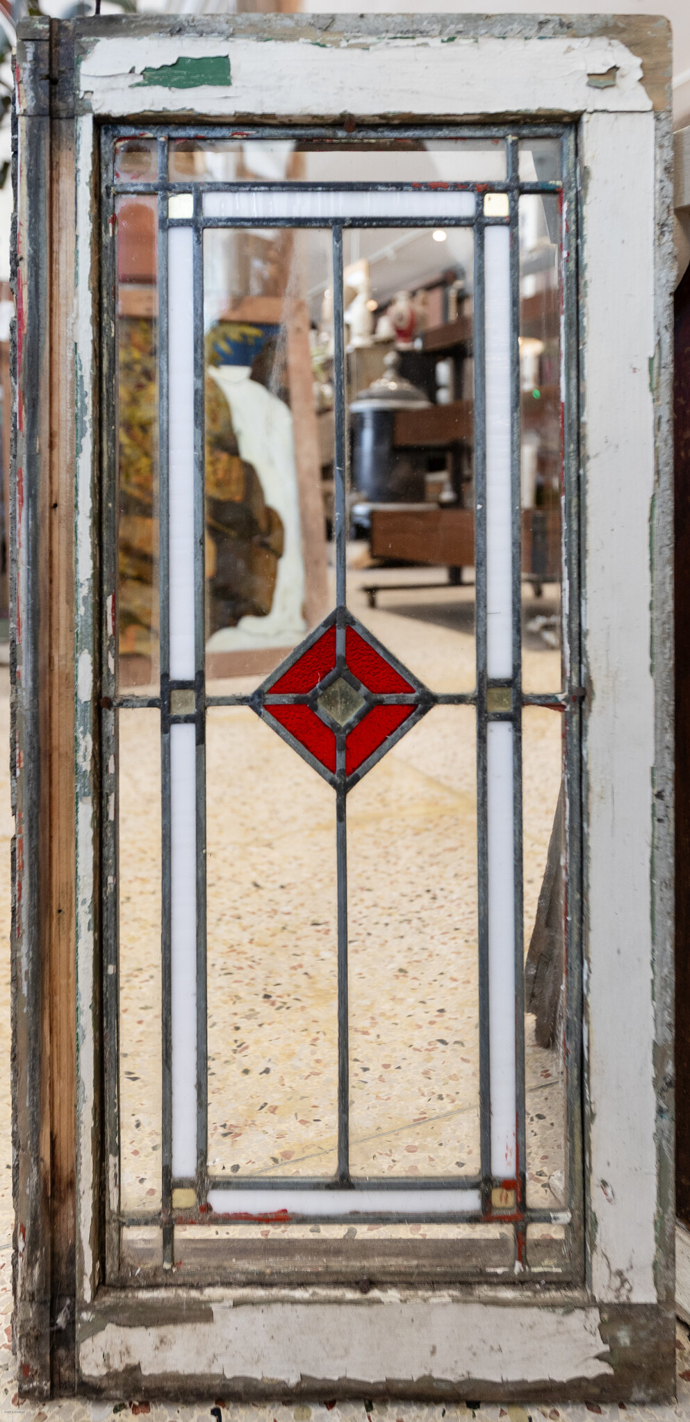 White Border Stained Glass Window - Dead People's Stuff "Architectural ...